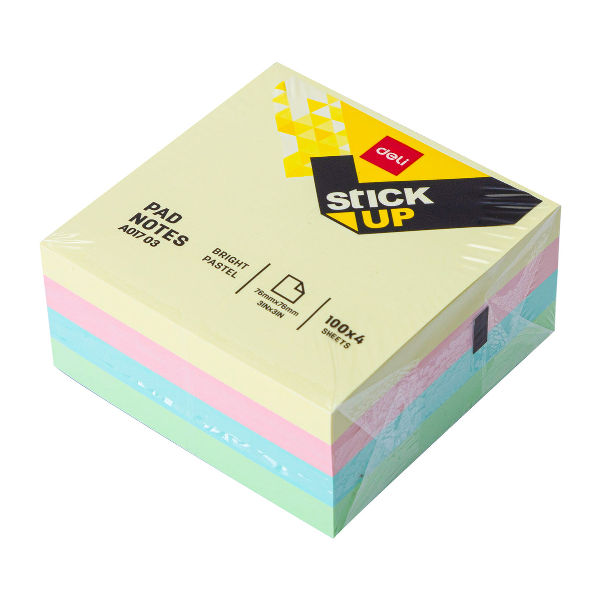 Sticky/Bloco de notas Deli EA01703 Nota-3*3 (cor misto) 12pic/caixa ...
