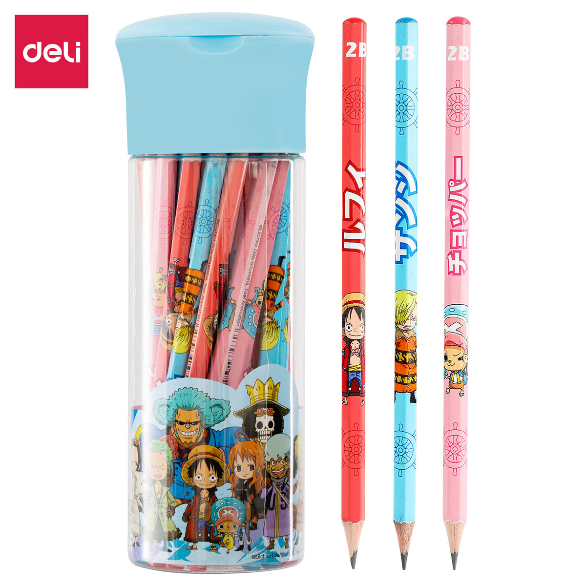 Lápis Deli EC023-2B One Piece PET barril 2B (misto) (50 peças/tubo ...