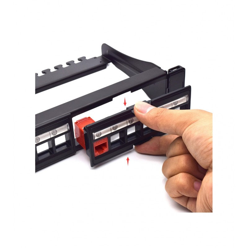 MODULO PATCH PANNEL-24 PT CAT5E/CAT 6 FTP PRETO – Ta Cuiar